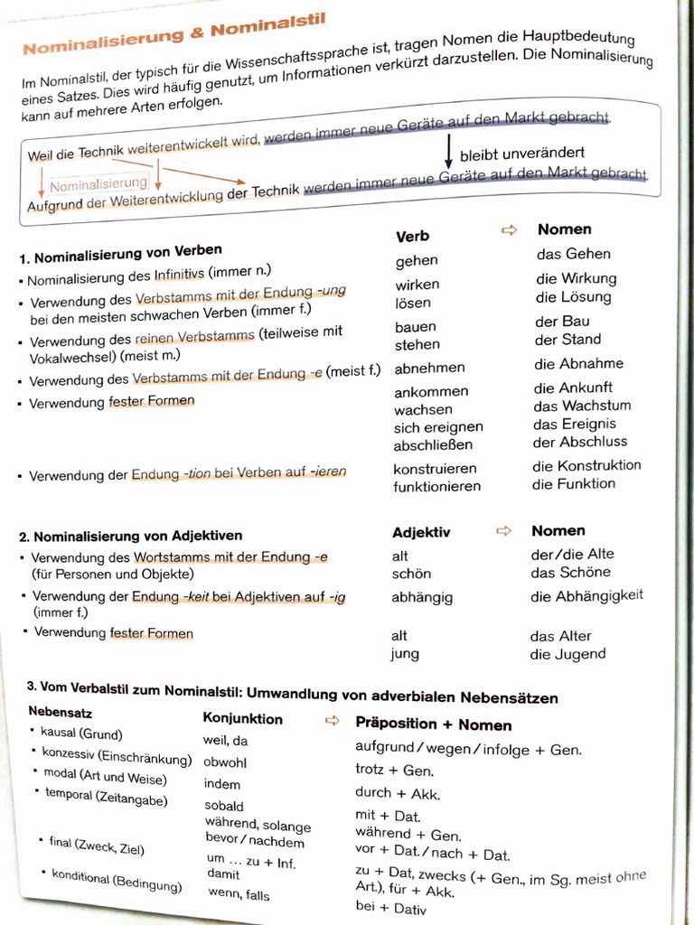 Nominalisierung Material II | PDF
