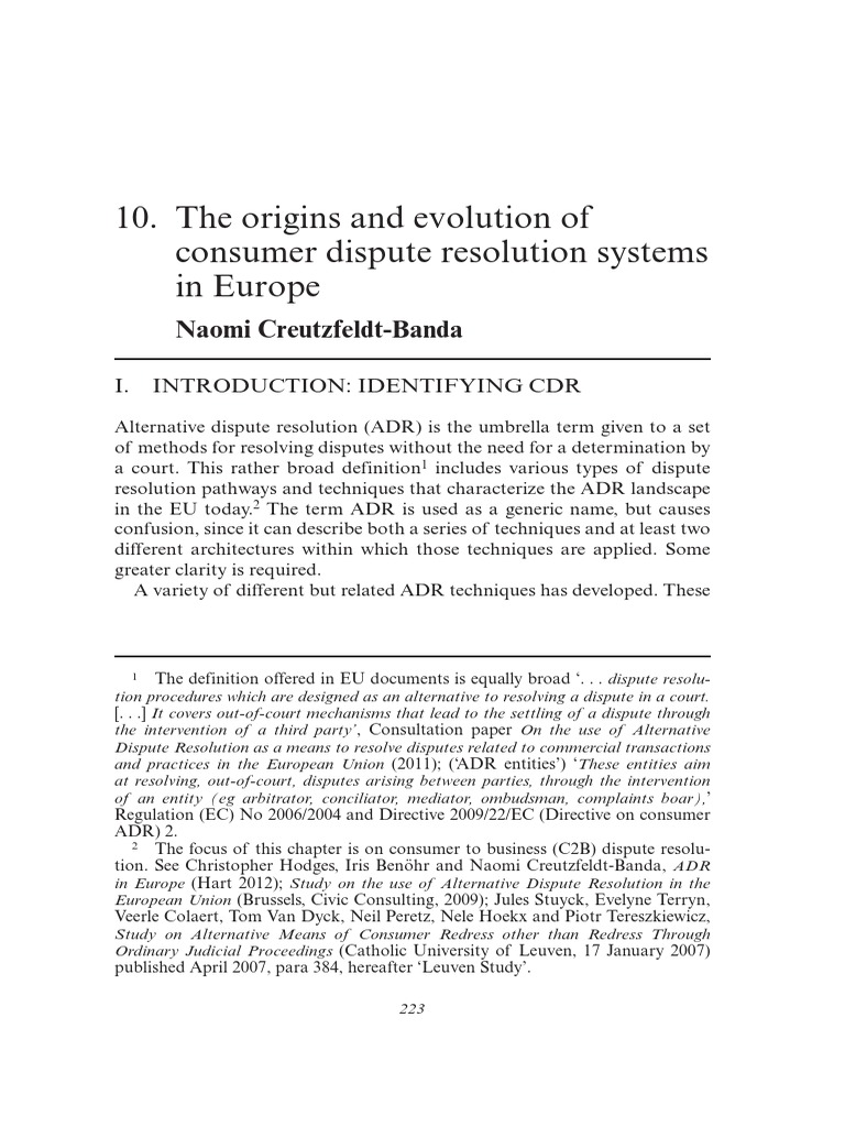 10 The Origins and Evolution of Consumer | PDF | Alternative Dispute ...