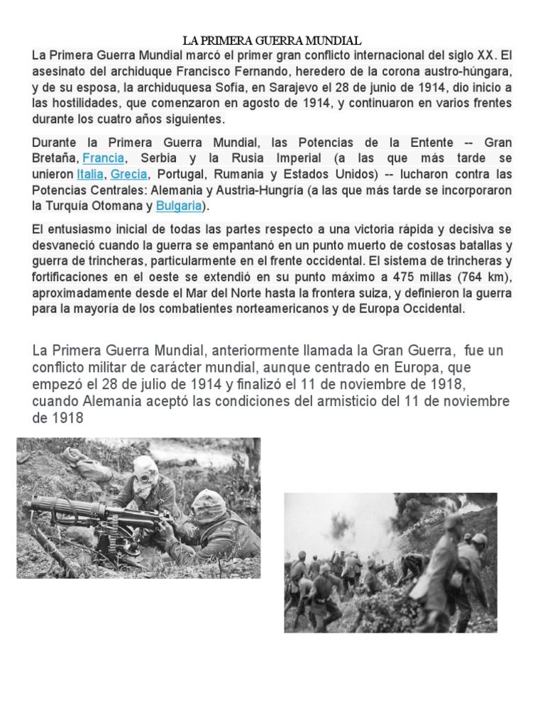 Primera Guerra Mundial | PDF
