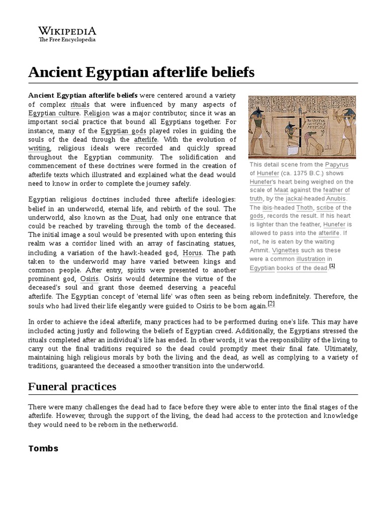 Ancient Egyptian Afterlife Beliefs | PDF | Ancient Egyptian Religion ...