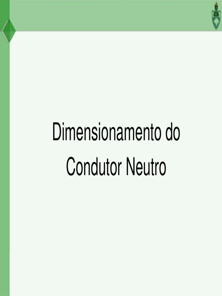 Dimensionamento Do Condutor Neutro | PDF