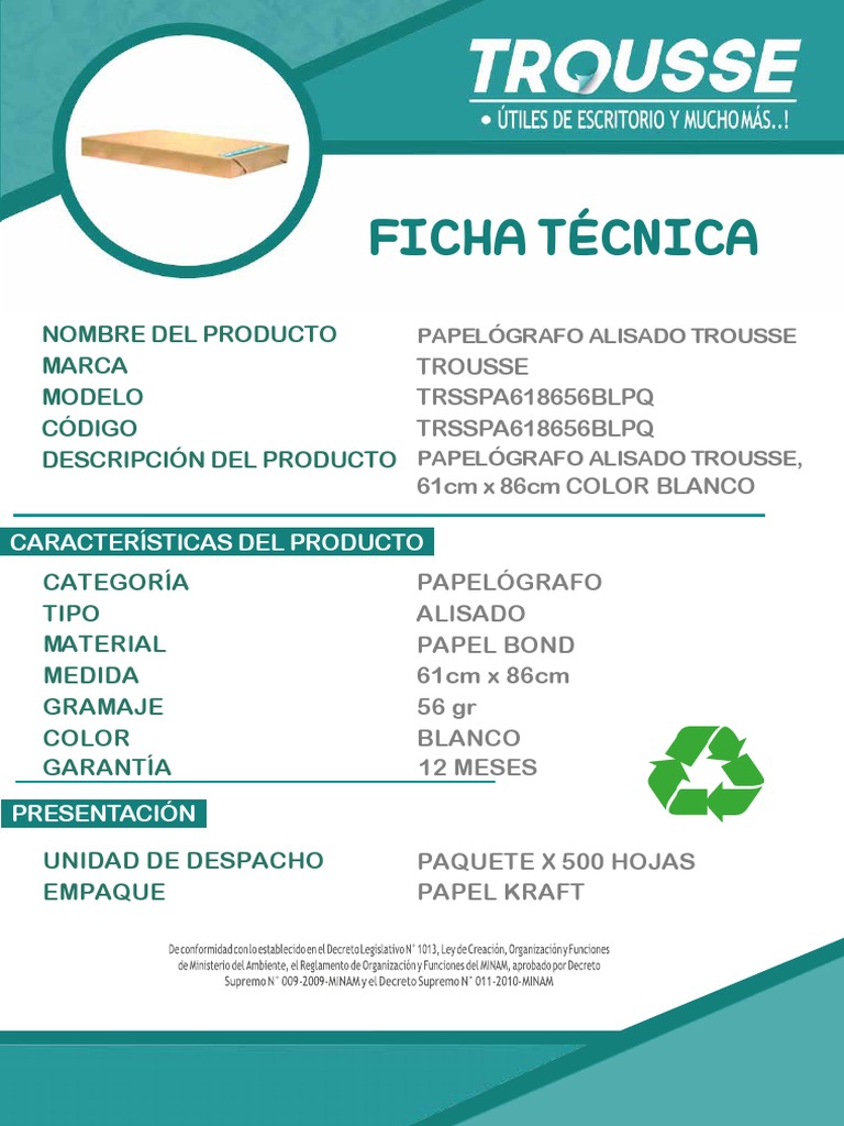 Papeles Trousse: Bond y Papelógrafo | PDF