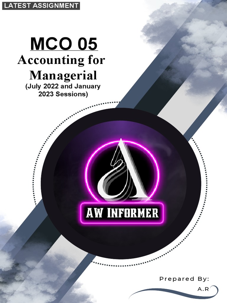 MCO-05 Accounting Assignment 2025 | PDF | Finance & Money Management