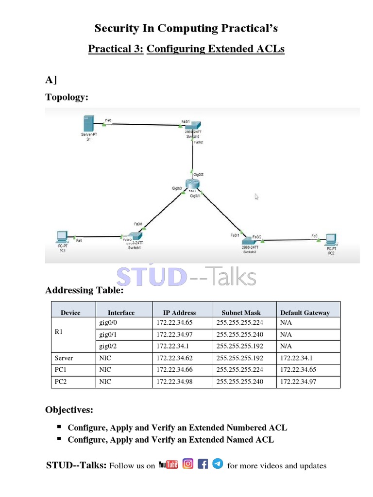 SIC Practical3 by STUD - Talks | PDF