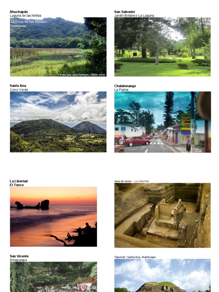 Sitios Turisticos y Arqueologicos de El Salvador | PDF