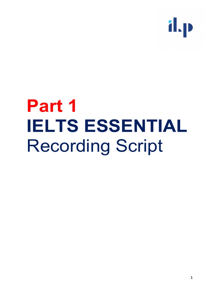 Ielts Essential: Recording Script | PDF | Bus | Paper