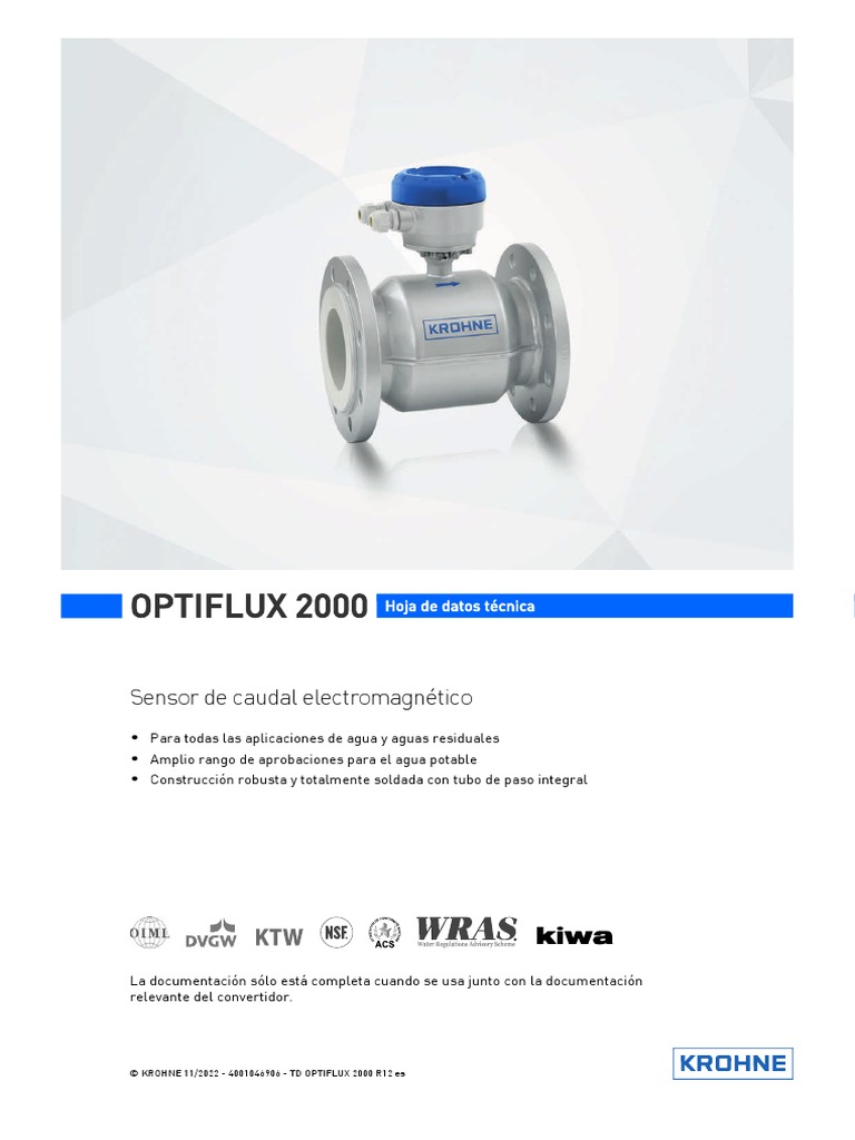 OPTIFLUX2000 | PDF | Agua | Materiales