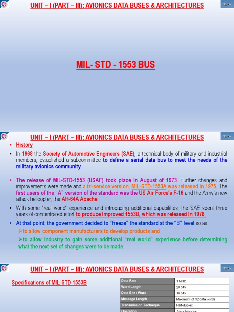 Mil-Std - 1553 Bus | PDF