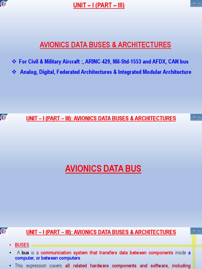 Avionics Data Buses & Architectures | PDF | Telecommunications | Duplex (Telecommunications)