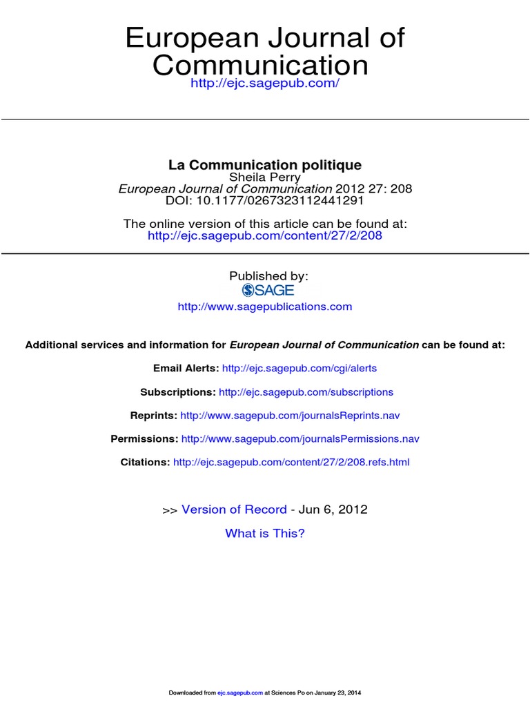 La Communication Politique | PDF