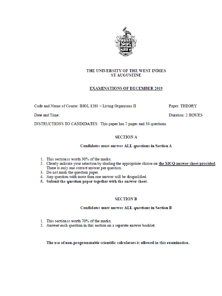 Biol1263 Past PPPPPP | PDF