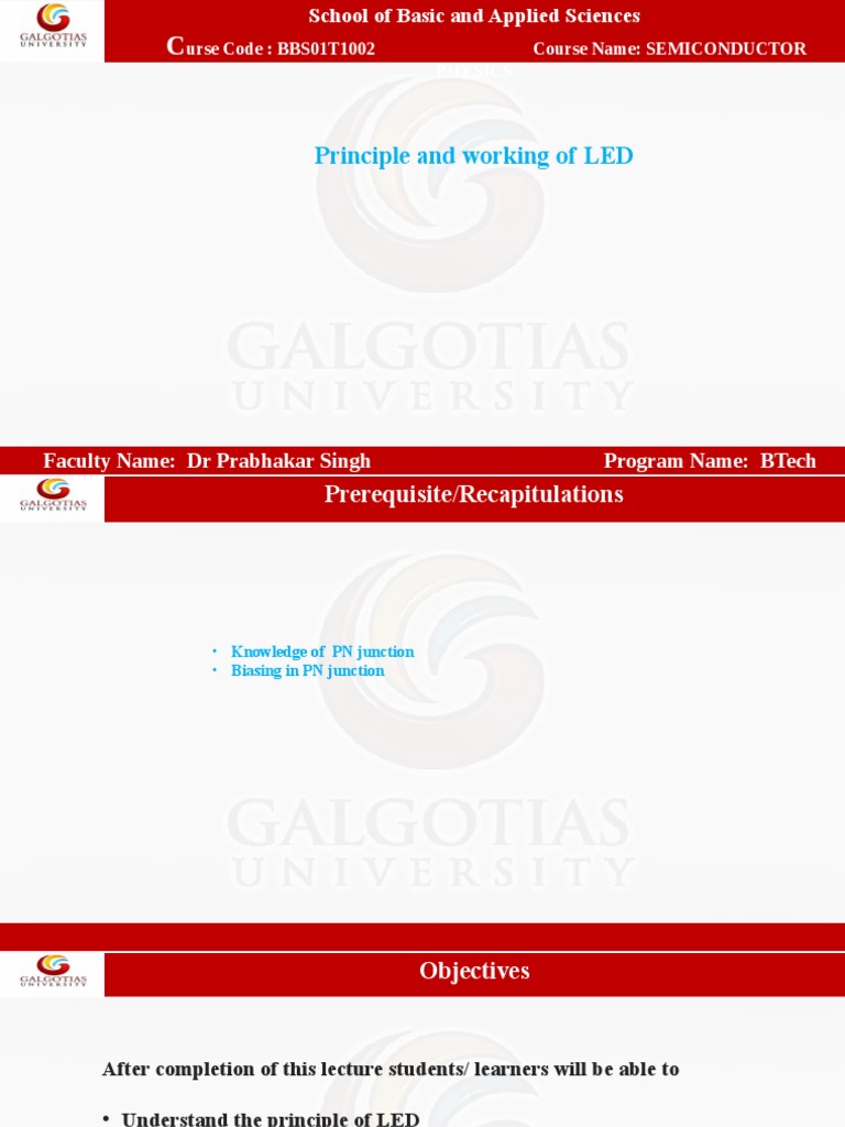 3.4 Principle and Working of LEDs-modified | PDF | Teaching Methods ...