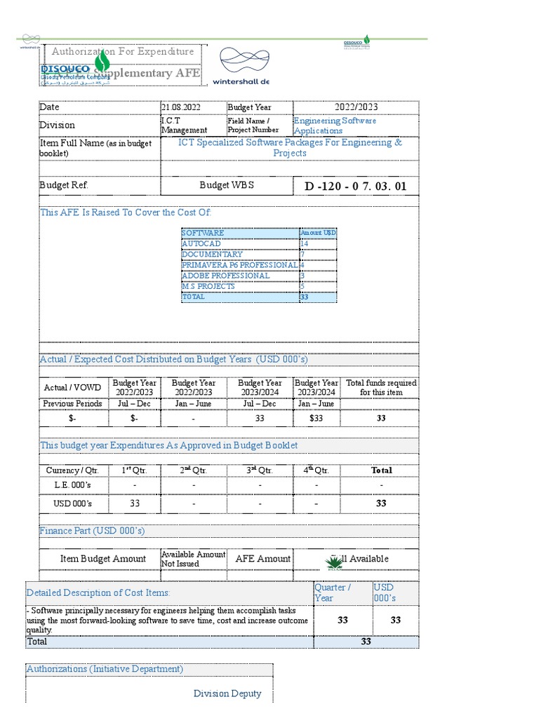 FWD New AFE Form | Download Free PDF | Software Development | Software