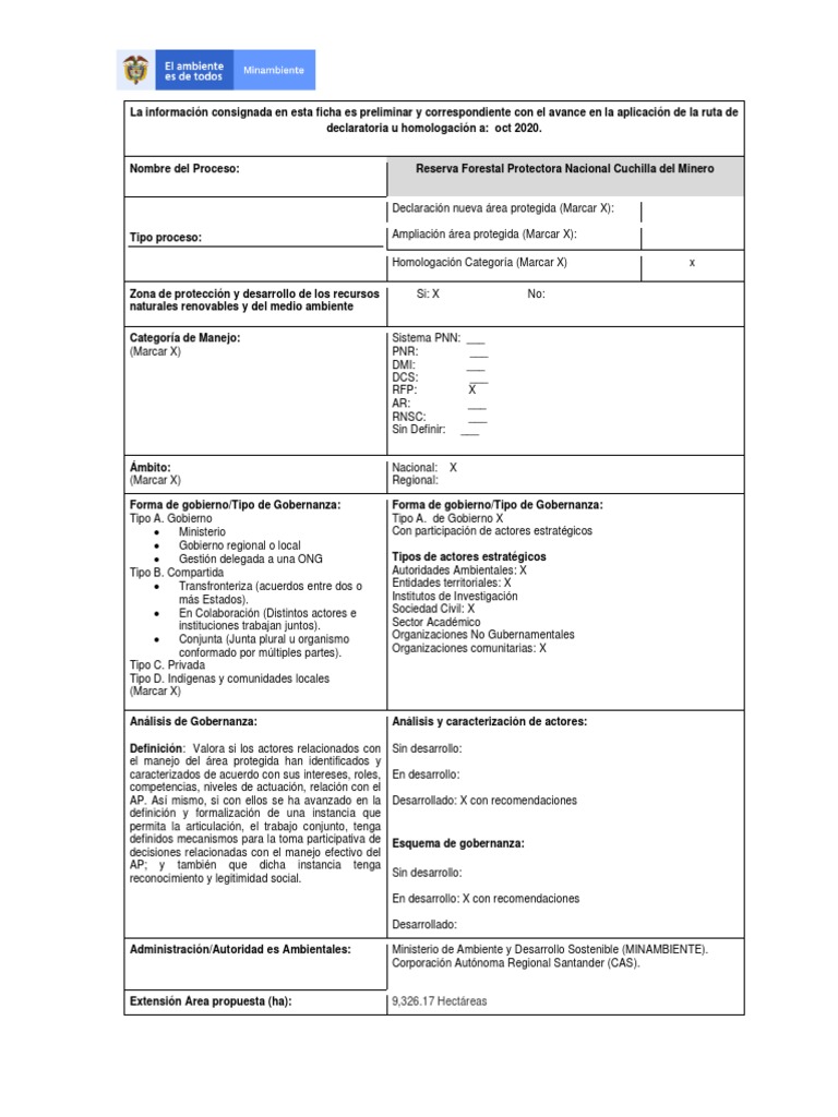Ficha RFPN Cuchilladelminero Cas | PDF