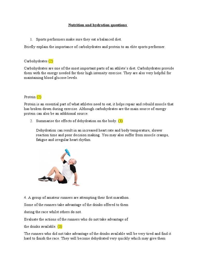 Nutrition and Hydration Questions | PDF
