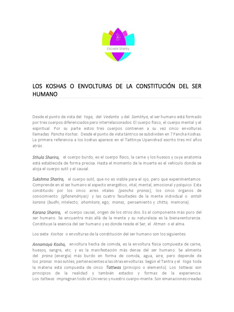7 Cuerpos Los Koshas | PDF