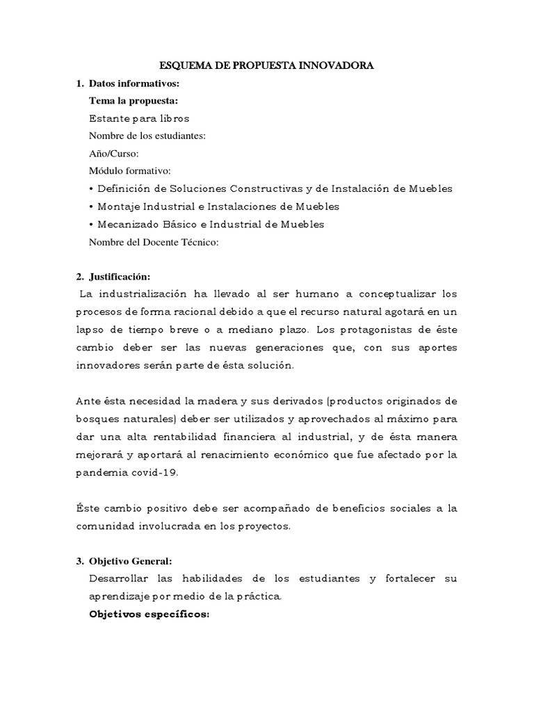 Proyecto Innovador 3 | PDF | Mueble