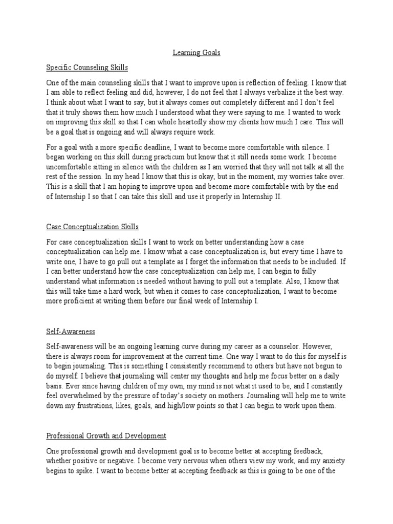 Learning Goals | PDF | Learning | Cognitive Psychology