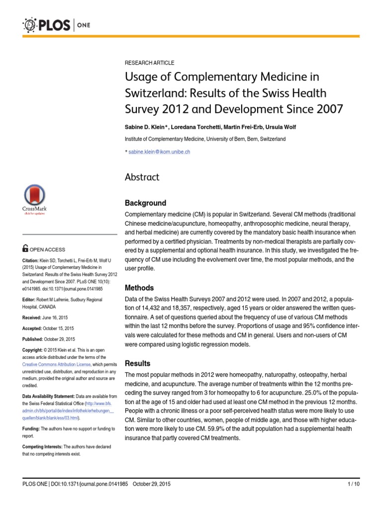 Swiss Cam 2012 | PDF | Alternative Medicine | Naturopathy