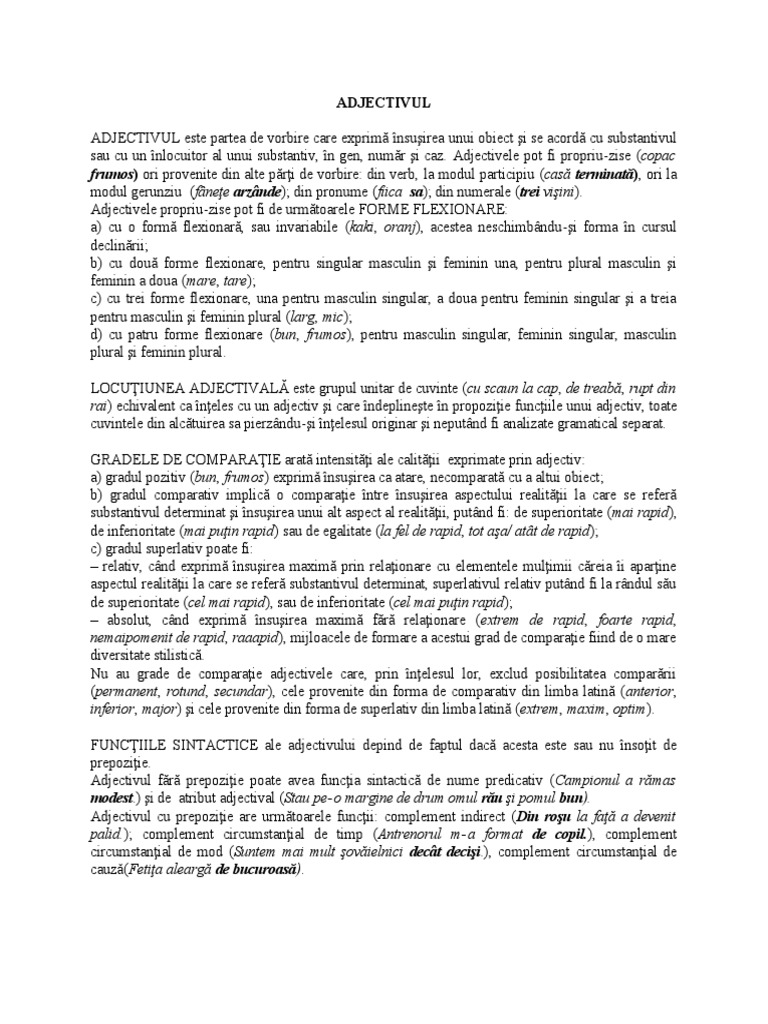 ADJECTIVUL | PDF
