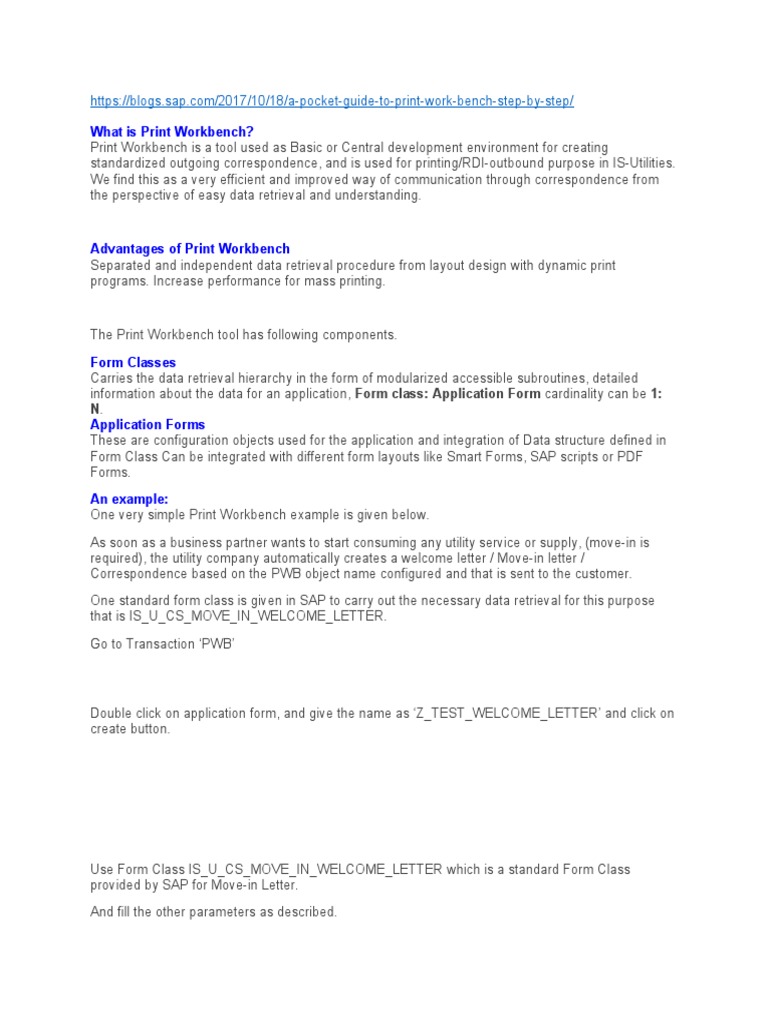 What Is Print Workbench? | PDF