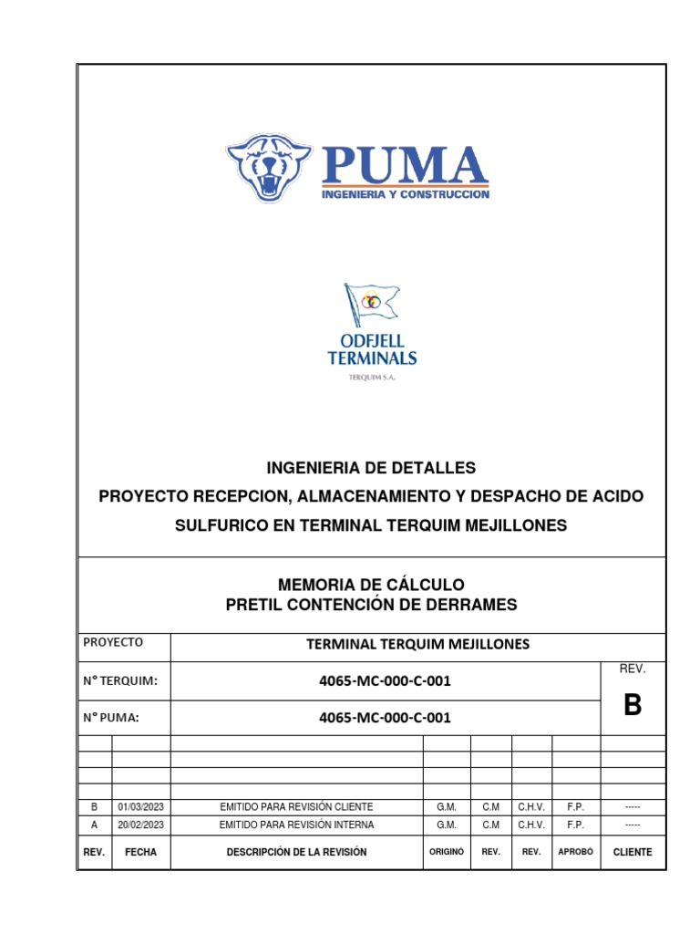 Ingenieria de Detalles Proyecto Recepcion, Almacenamiento Y Despacho de ...