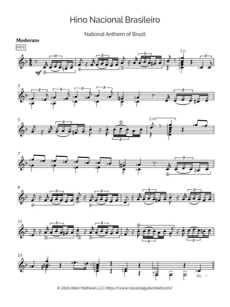 Inno Nazionale Del Brasile | PDF