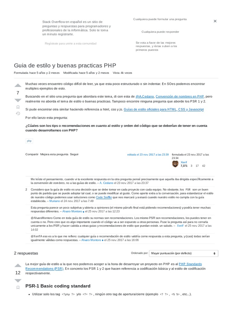 Guia de Estilo PHP | PDF