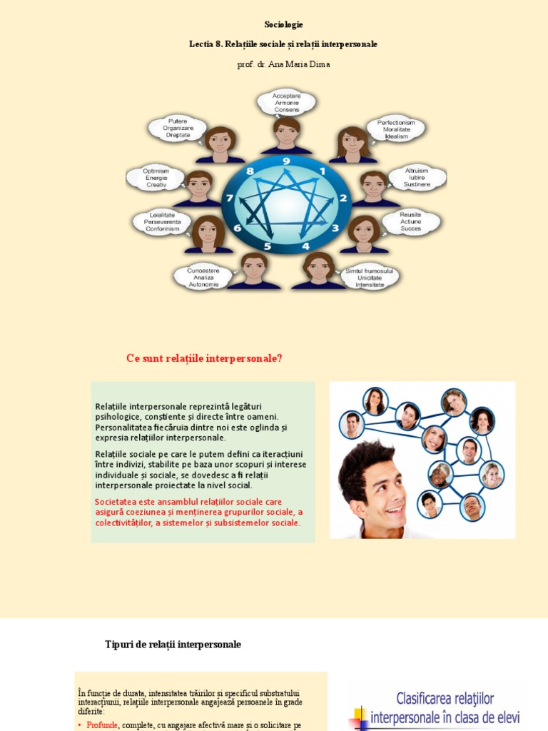 Sociologie Lectia 8. Relațiile Sociale Și Relații Interpersonale | PDF