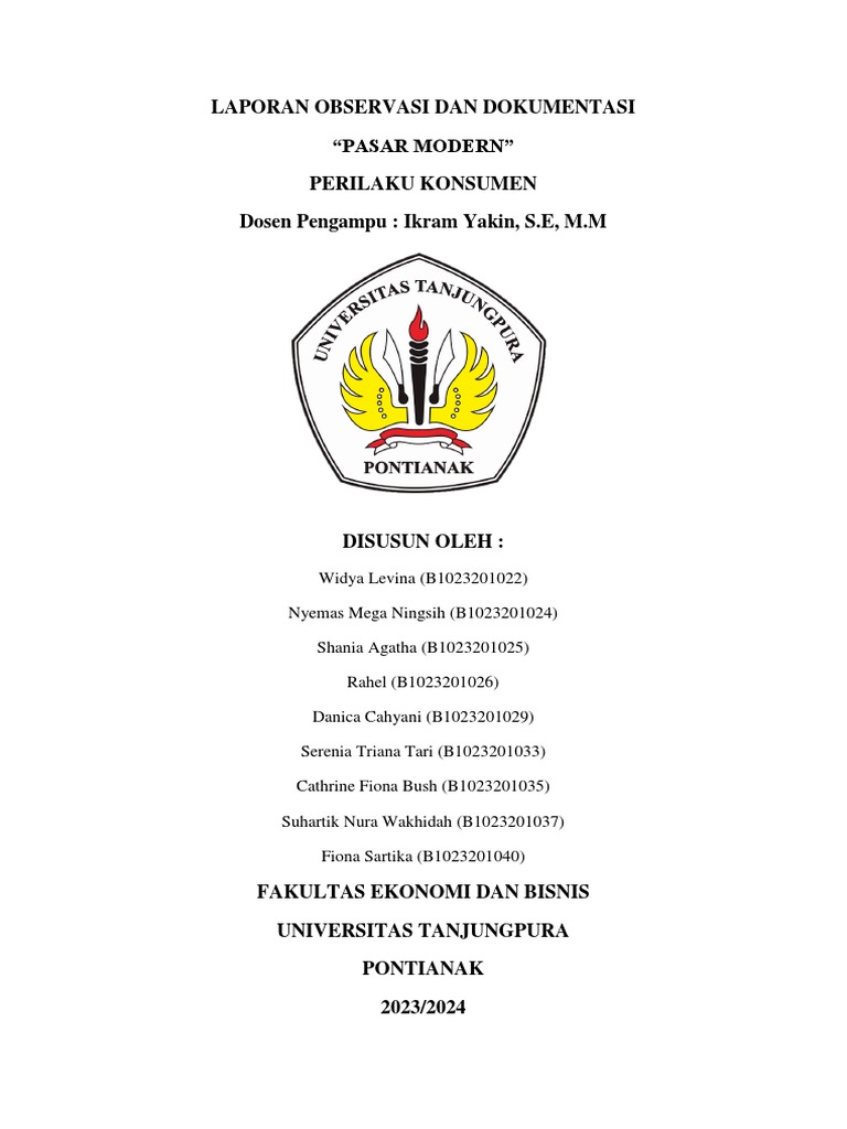 Laporan Observasi Dan Dokumentasi Perilaku Konsumen | PDF