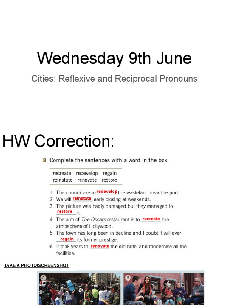 Reflexive and Reciprocal Pronouns | PDF