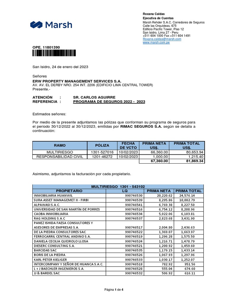 Carta Vigente - Rimac | PDF | Business | Economias