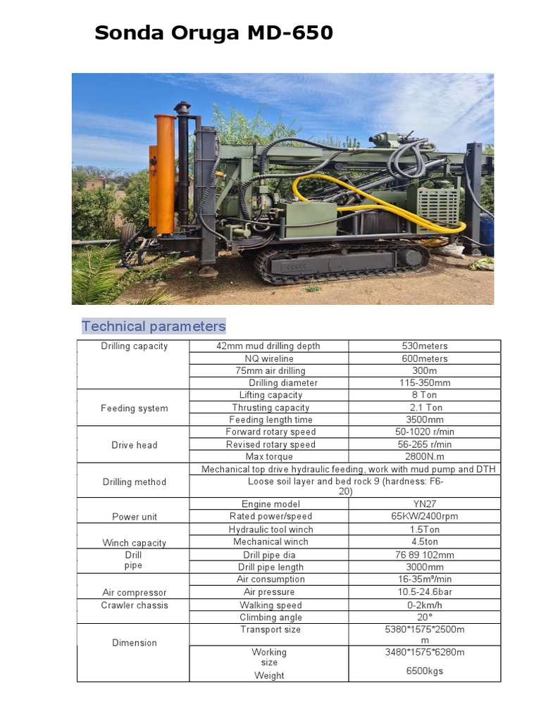 Drilling Rig Specifications | PDF