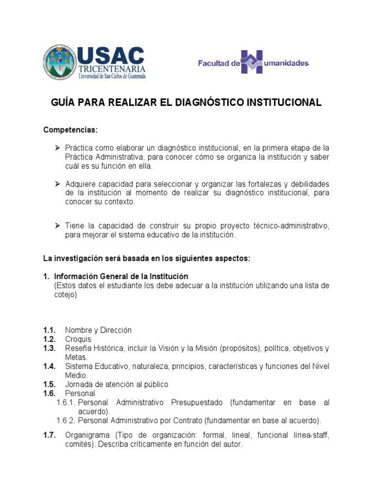 Diagnóstico Institucional | PDF