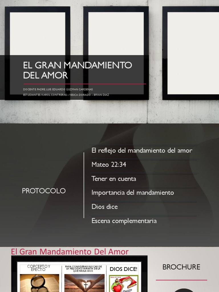 Brochure. El Mandamiento Del Amor | PDF