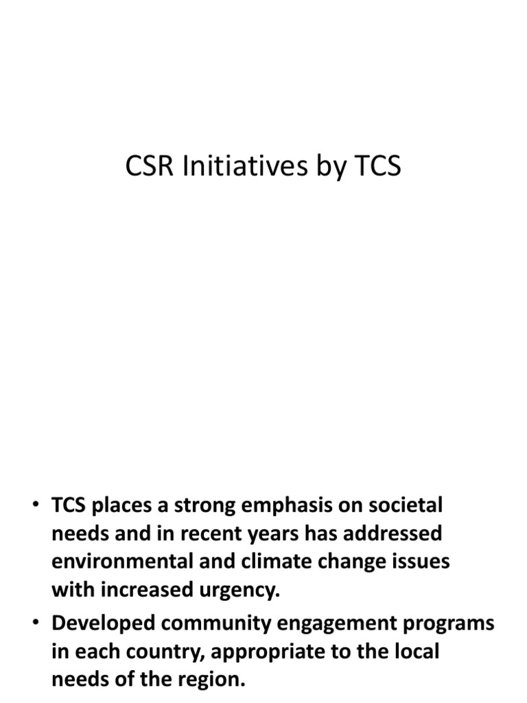TCS CSR Initiatives Empower Communities Through Education Healthcare ...