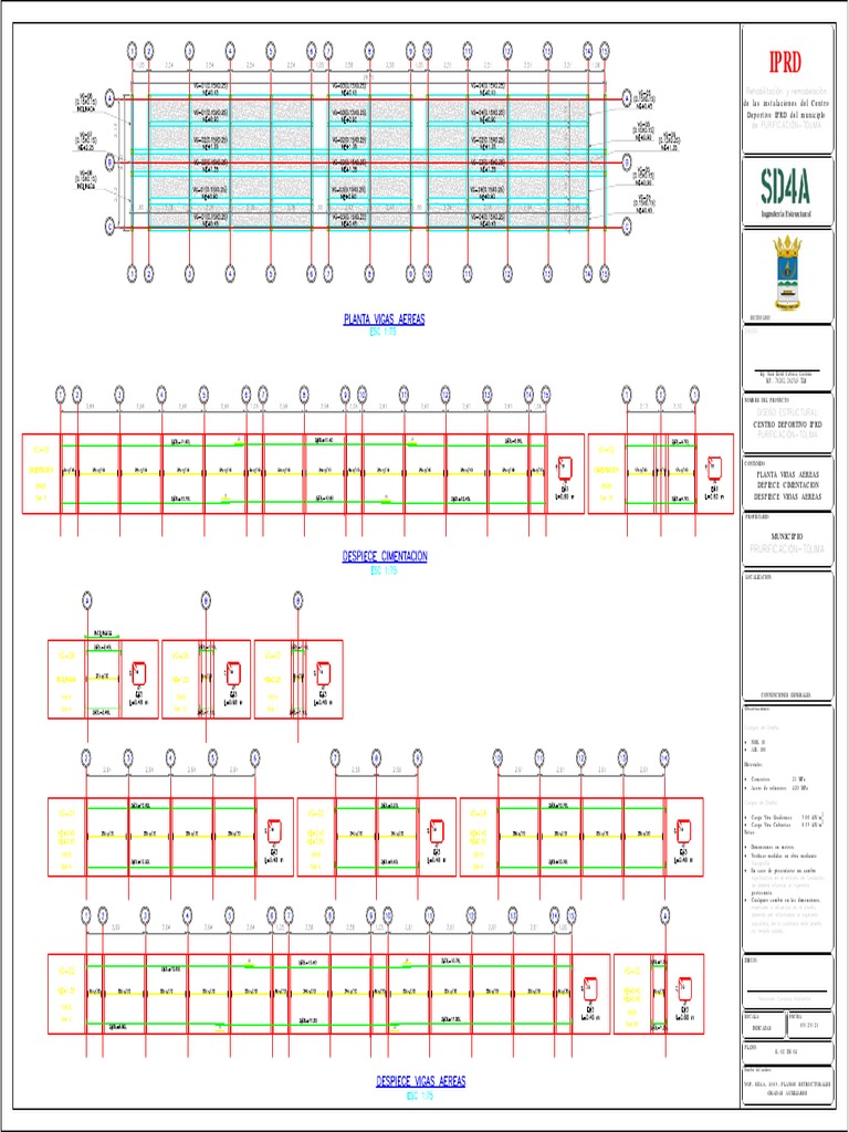 Plano 2 Gradas Auxiliares | PDF | Ingeniero civil