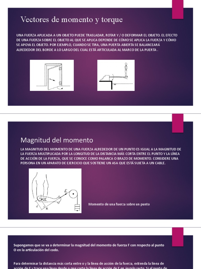 Vectores de Momento y Torque | PDF | Esfuerzo de torsión | Vector ...
