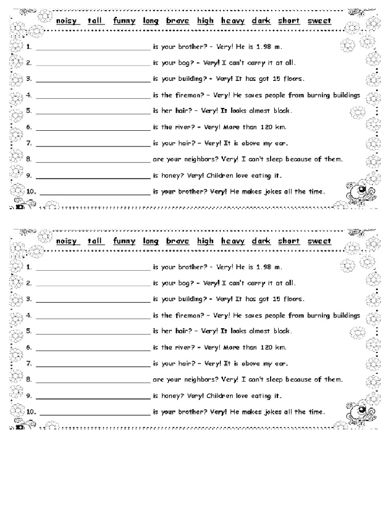How Adjective Questions | PDF