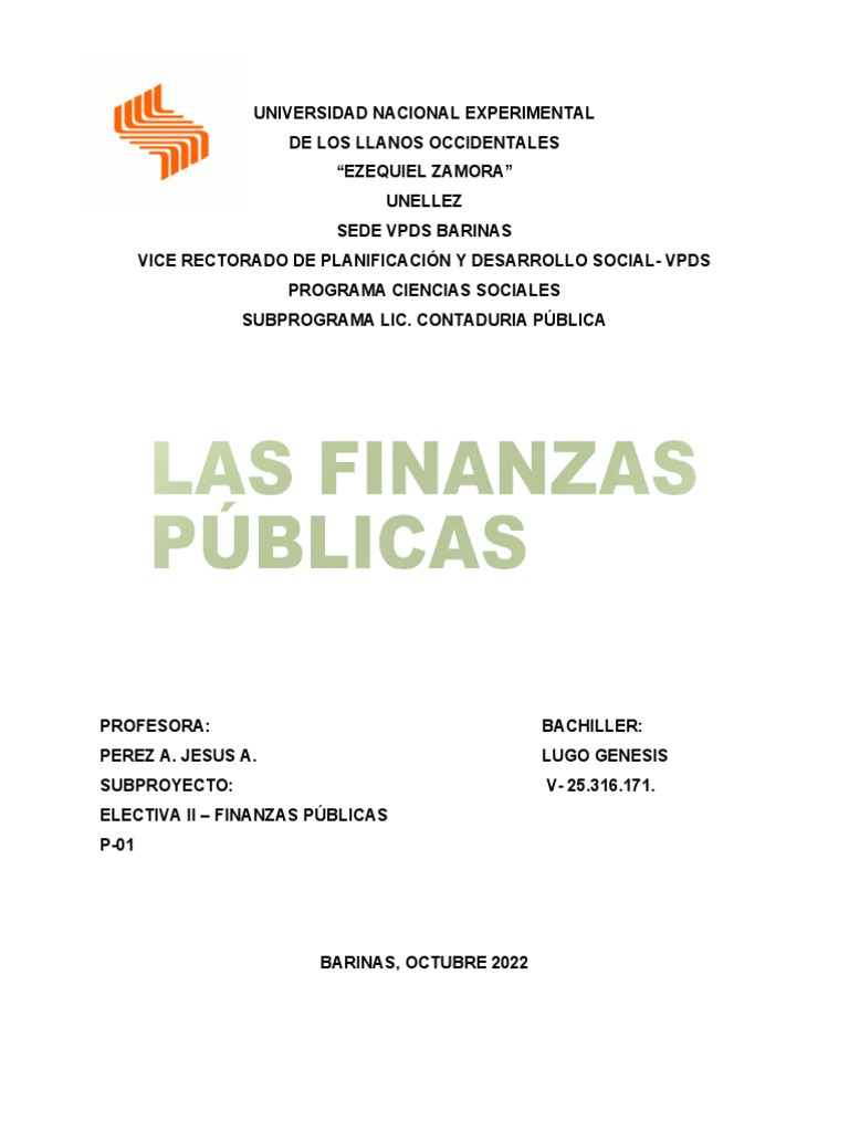 Las Finanzas Publicas | PDF | Contabilidad | Economias