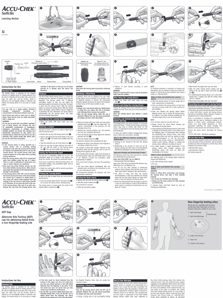 Accu-Chek Softclix lancing device Guide _ Manualzz | PDF
