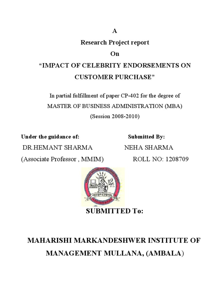 Celebrity Endorsements & Purchase Impact | PDF | Survey Methodology ...