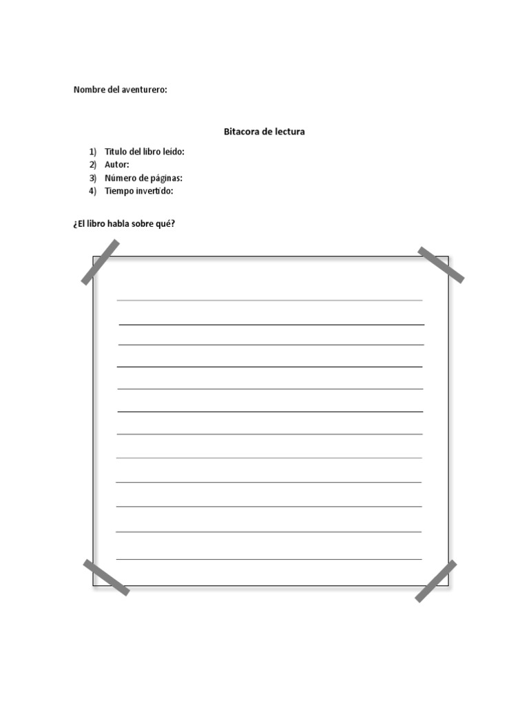 Bitacora de Lectura | PDF