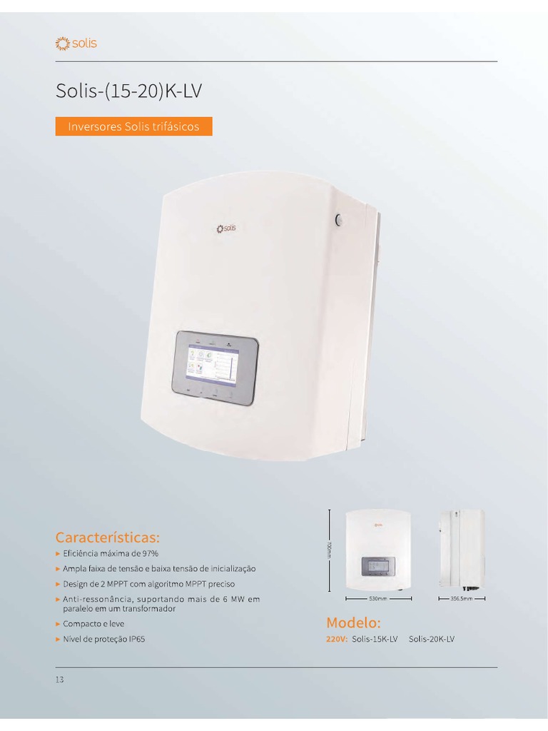 Datasheet SOLIS-15K e 20-LV | PDF