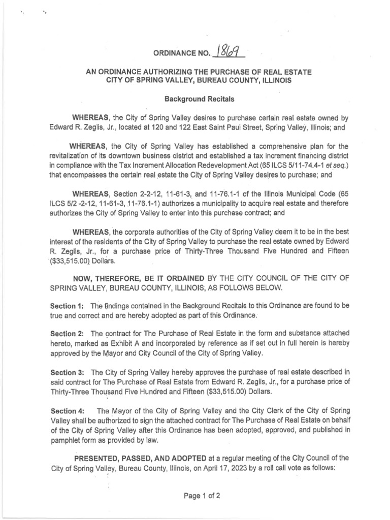 Amended Ordinance | PDF