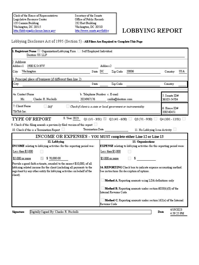LD-2 Disclosure Form | PDF