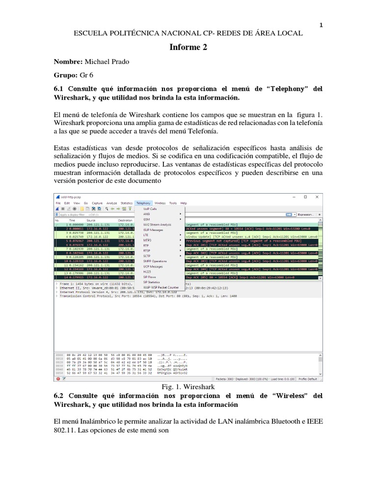 Michael_Prado_Informe2_LAN | PDF | Bluetooth | Protocolo de Control de Transmisión