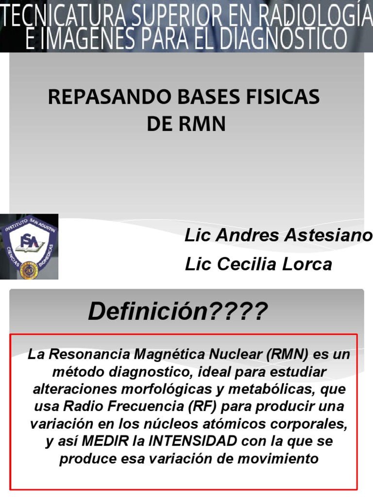 Bases Fisicas RMN | Descargar gratis PDF | Resonancia magnética nuclear | Núcleo atómico