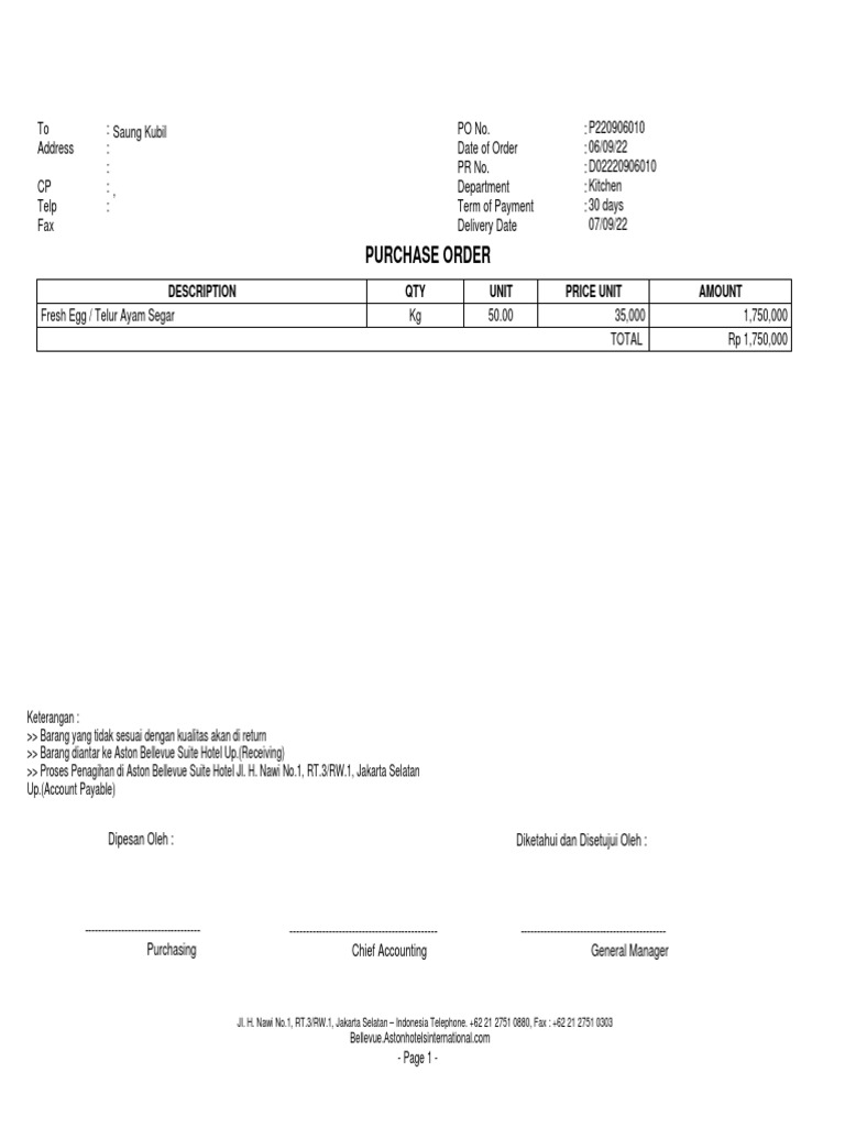 Purchase Order: Description QTY Unit Price Unit Amount | PDF