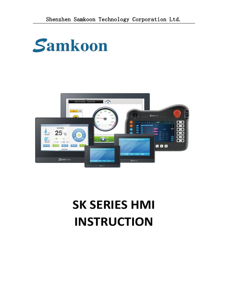 SK Series Hmi Instruction: Shenzhen Samkoon Technology Corporation LTD | PDF | User Interface ...